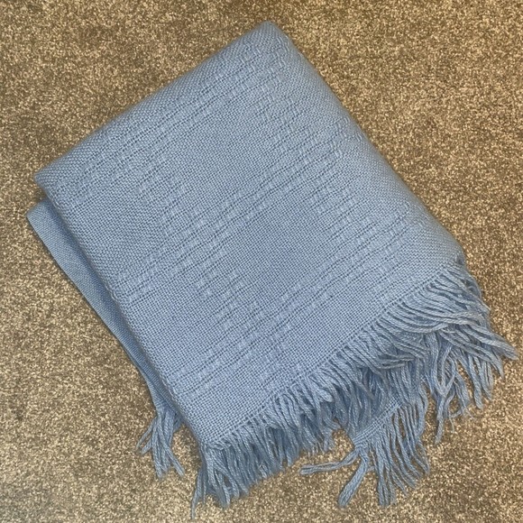 Faribo | Bedding | Vintage Dusty Blue Faribo 6 Wool 40 Acrylic Light ...